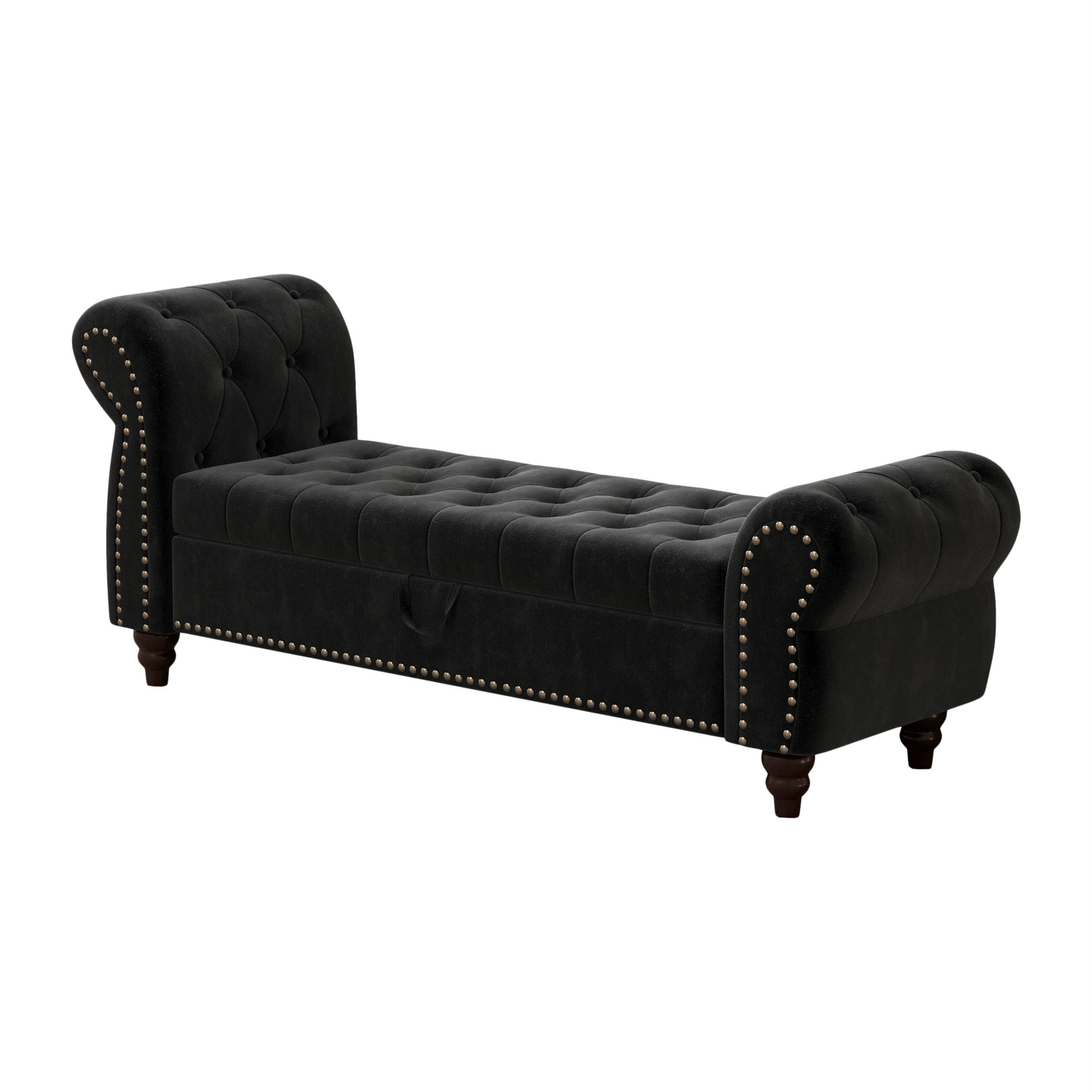 Rosdorf Park Modern Design Bench Tufted Chaise With Velvet Upholstery ...
