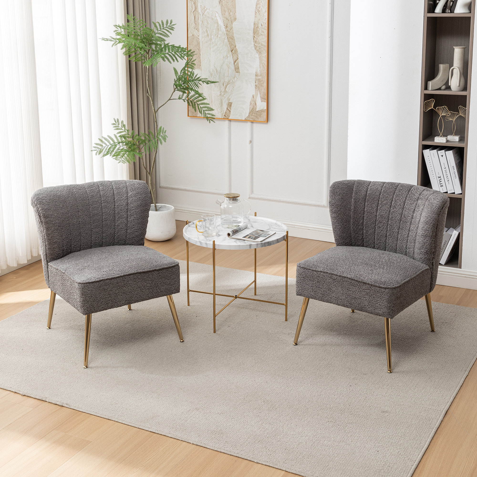 Mercer41 Larkyn Upholstered Side Chair - Set of 2 & Reviews - Wayfair ...