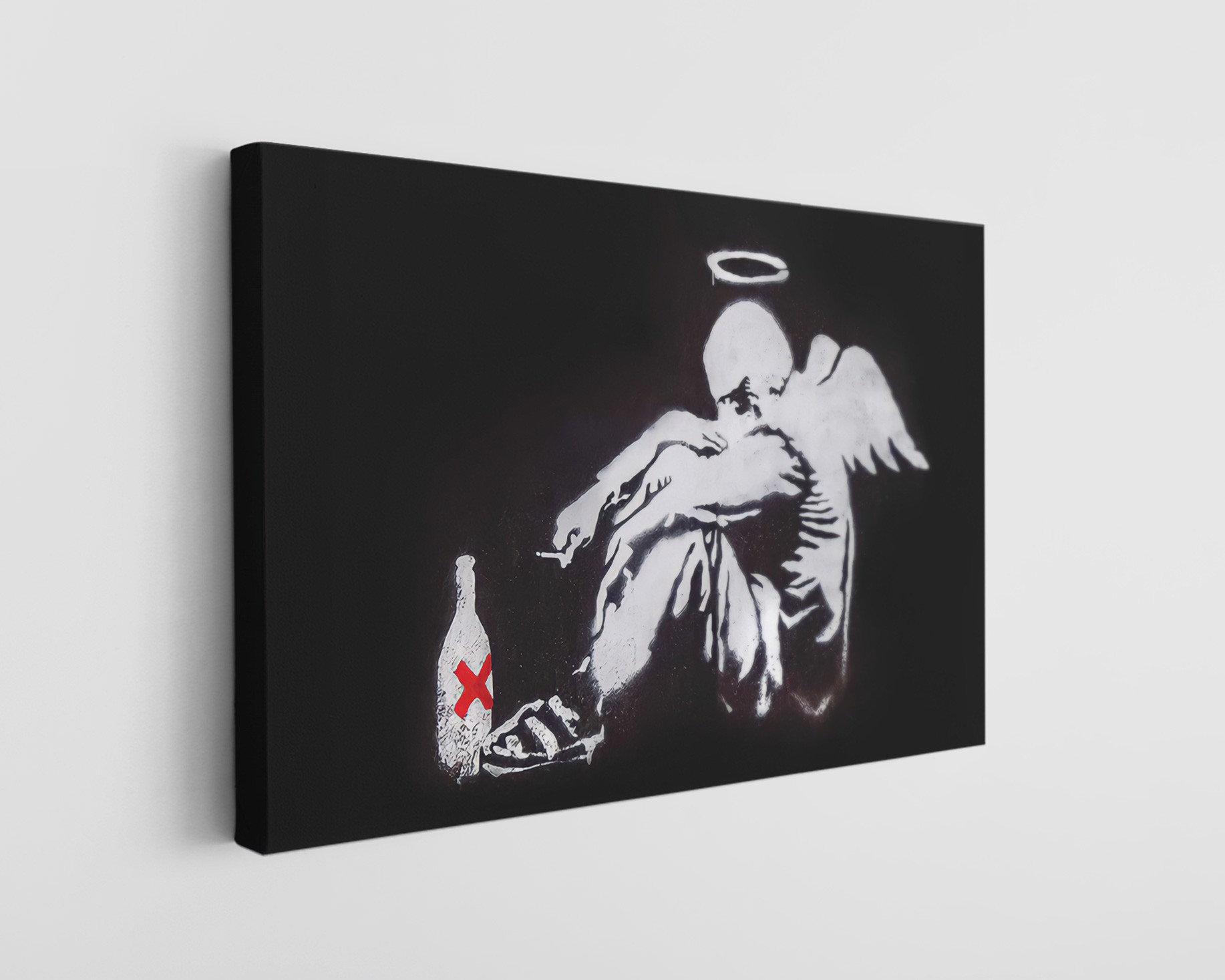 Trinx Banksy Fallen Angel Street Art Canvas Print | Wayfair