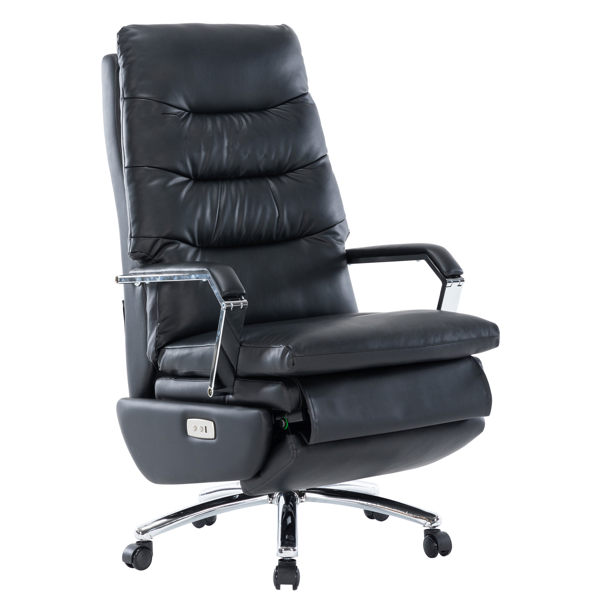 17 Stories Power Office Chair with Footrest, Electric Power Desk Chair ...
