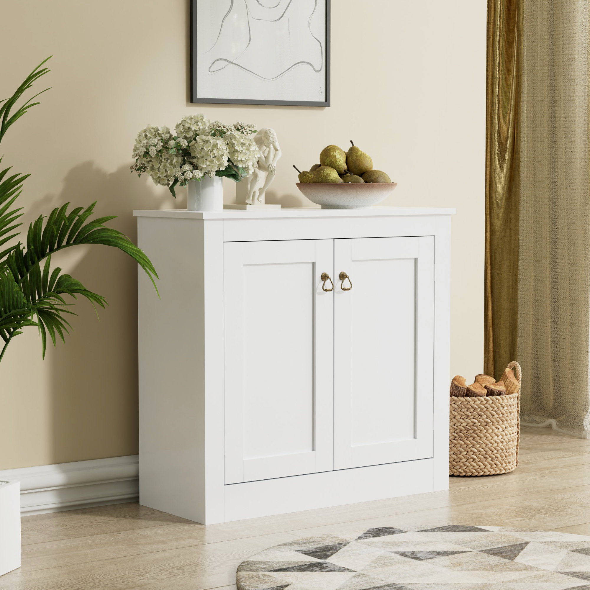 Winston Porter Cryal 31.5" W Sideboard with Adjustable Shelves ...