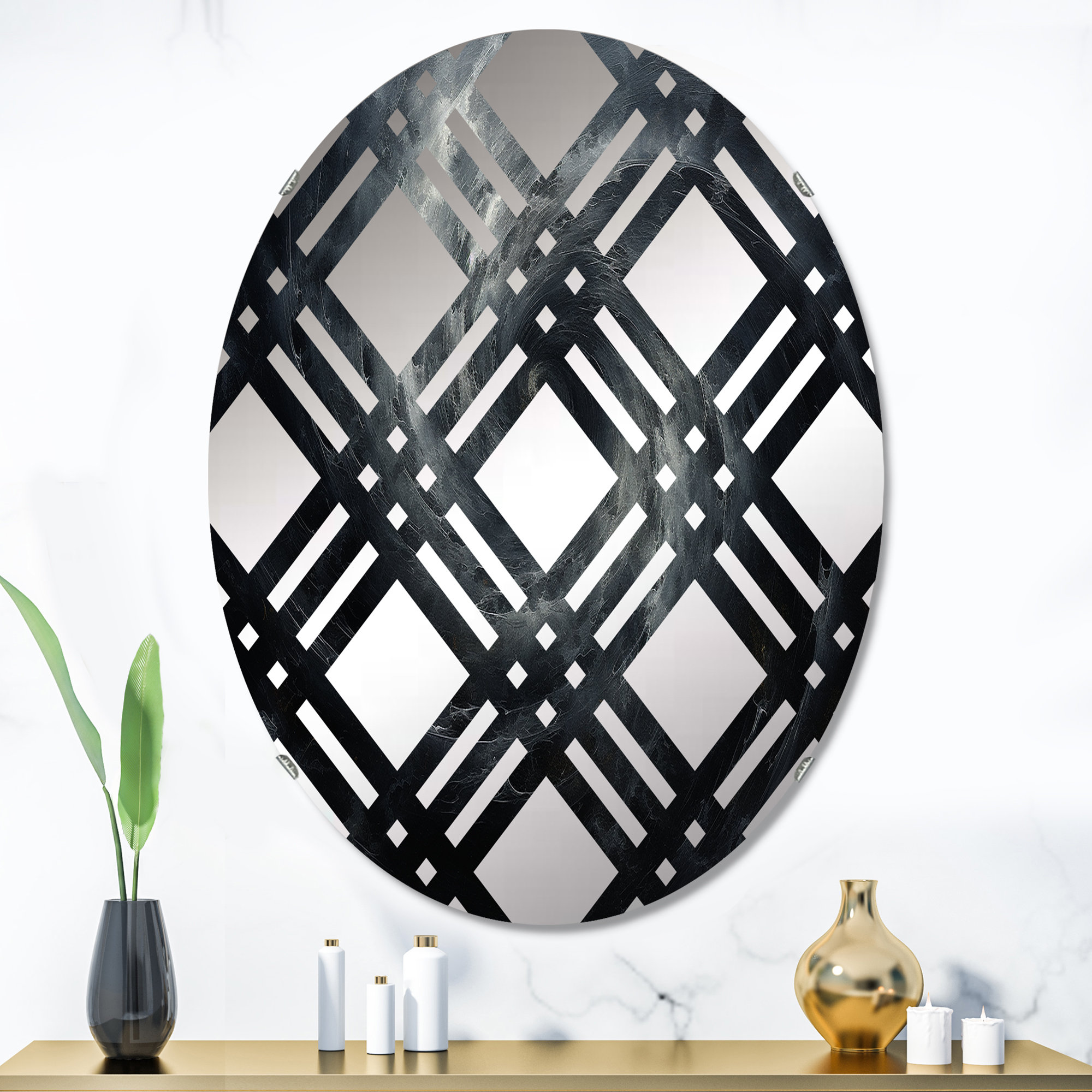 East Urban Home Black Hole Quiet Quasar - Plaid Decorative Mirror ...