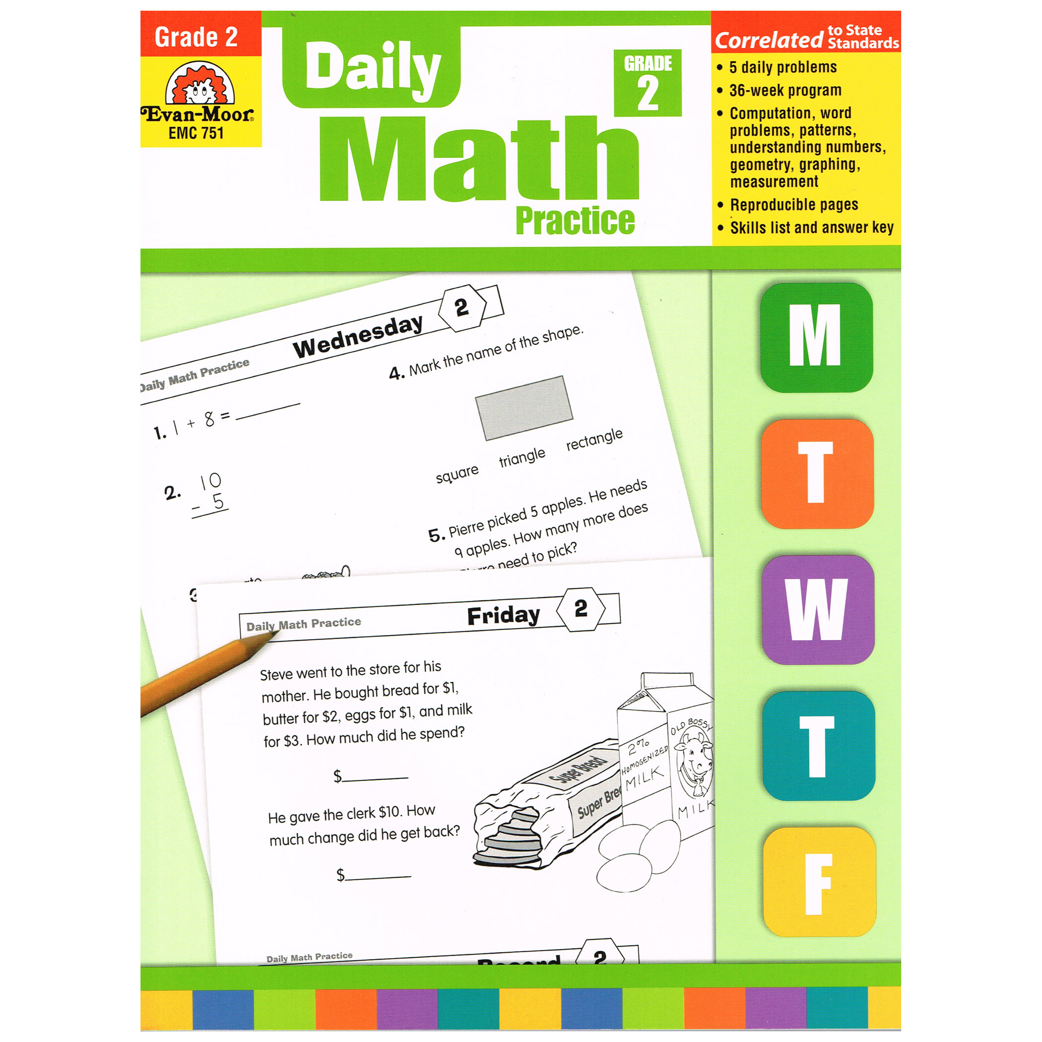 Evan-Moor Daily Math Practice Grade 2 Book | Wayfair