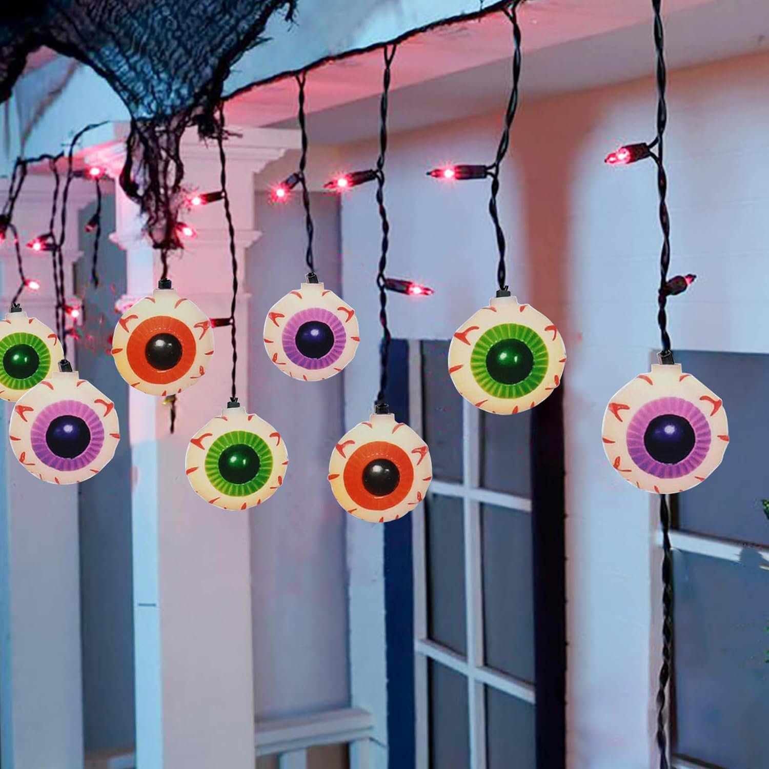 The Holiday Aisle® Halloween Decorations Eyeball String Lights | Wayfair