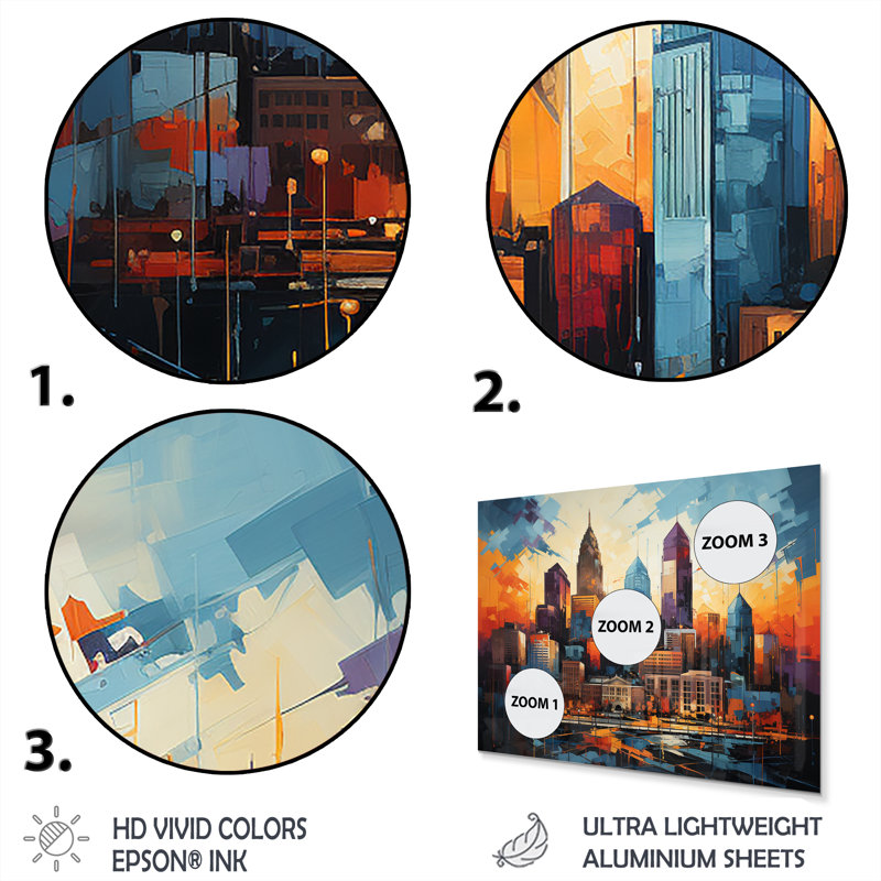 Design Art City Charlotte Collage IV - Charlotte Metal Wall Art Living ...