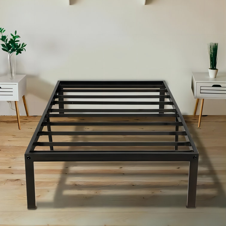Alwyn Home Kettlersville Extra-Long Twin 14" H Platform Bed Frame with ...