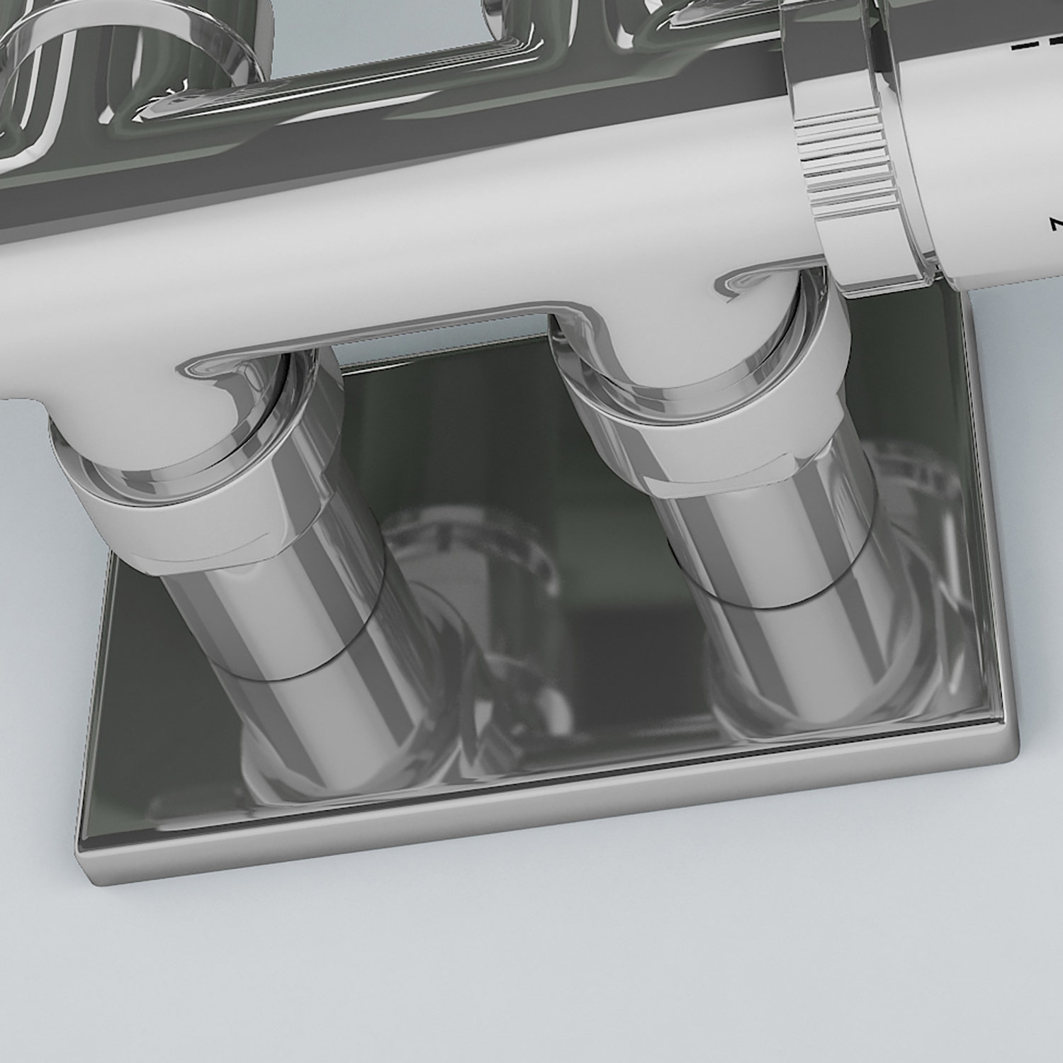 Terma Radiator Valves Pipe Masking Set in Chrome for 50mm Pipe Centres ...
