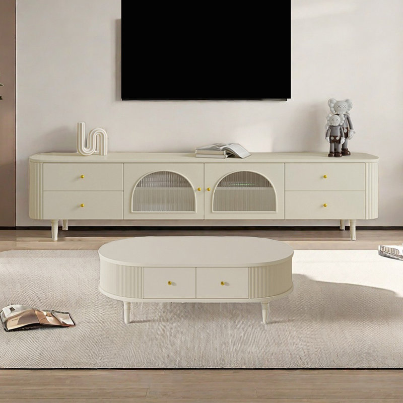 LIZIYE French Style Wood TV Stand and Coffee Table Set | Wayfair