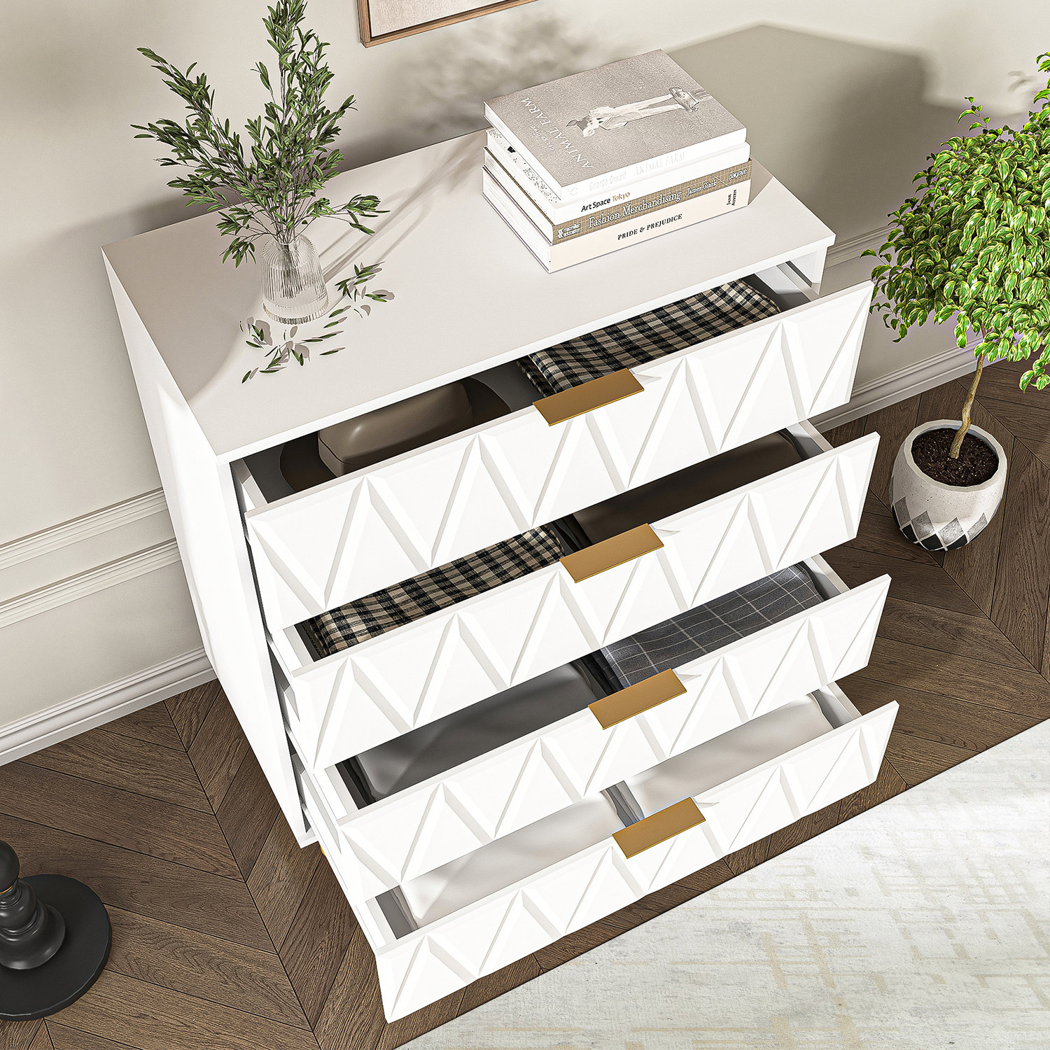 Mercer41 Dedrea 4 - Drawer Dresser - Wayfair Canada