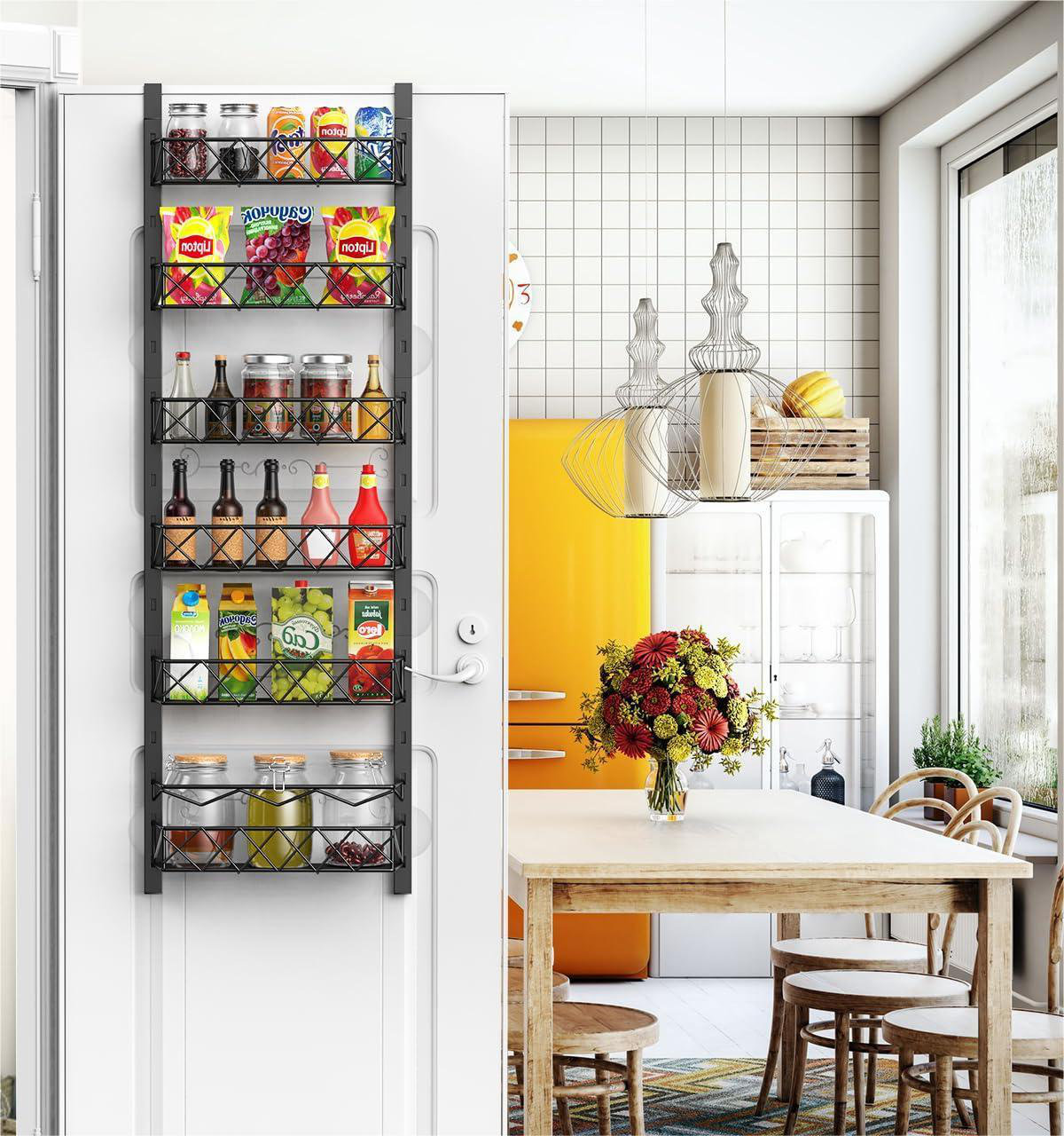 Prep & Savour Cabinet Door Spice Rack with Adjustable Racks | Wayfair