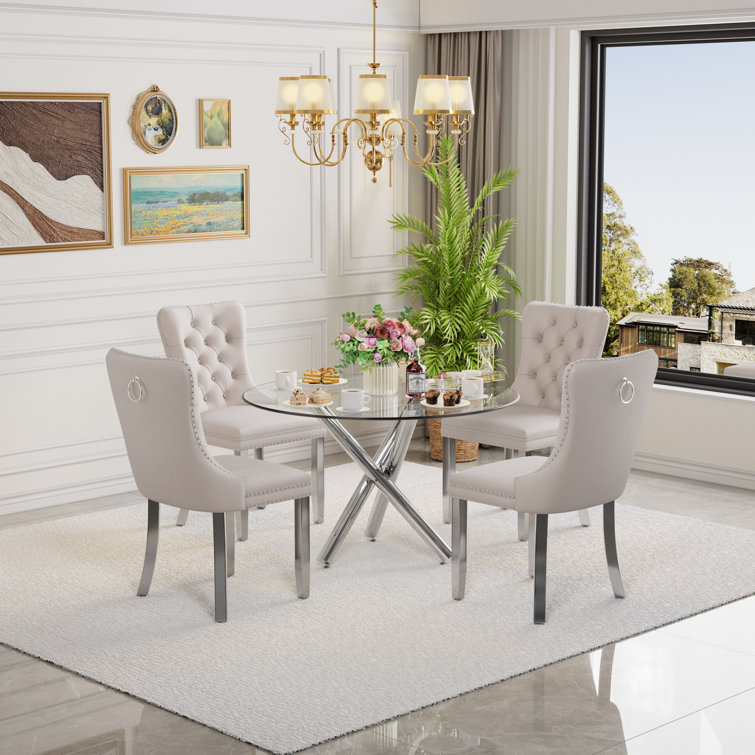 House of Hampton® 5-Piece Pedestal Dining Set | Wayfair