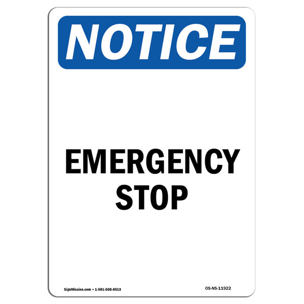 SignMission Emergency Stop Sign | Wayfair