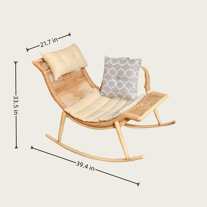 VIBORZ Rattan Rocking Chair | Wayfair