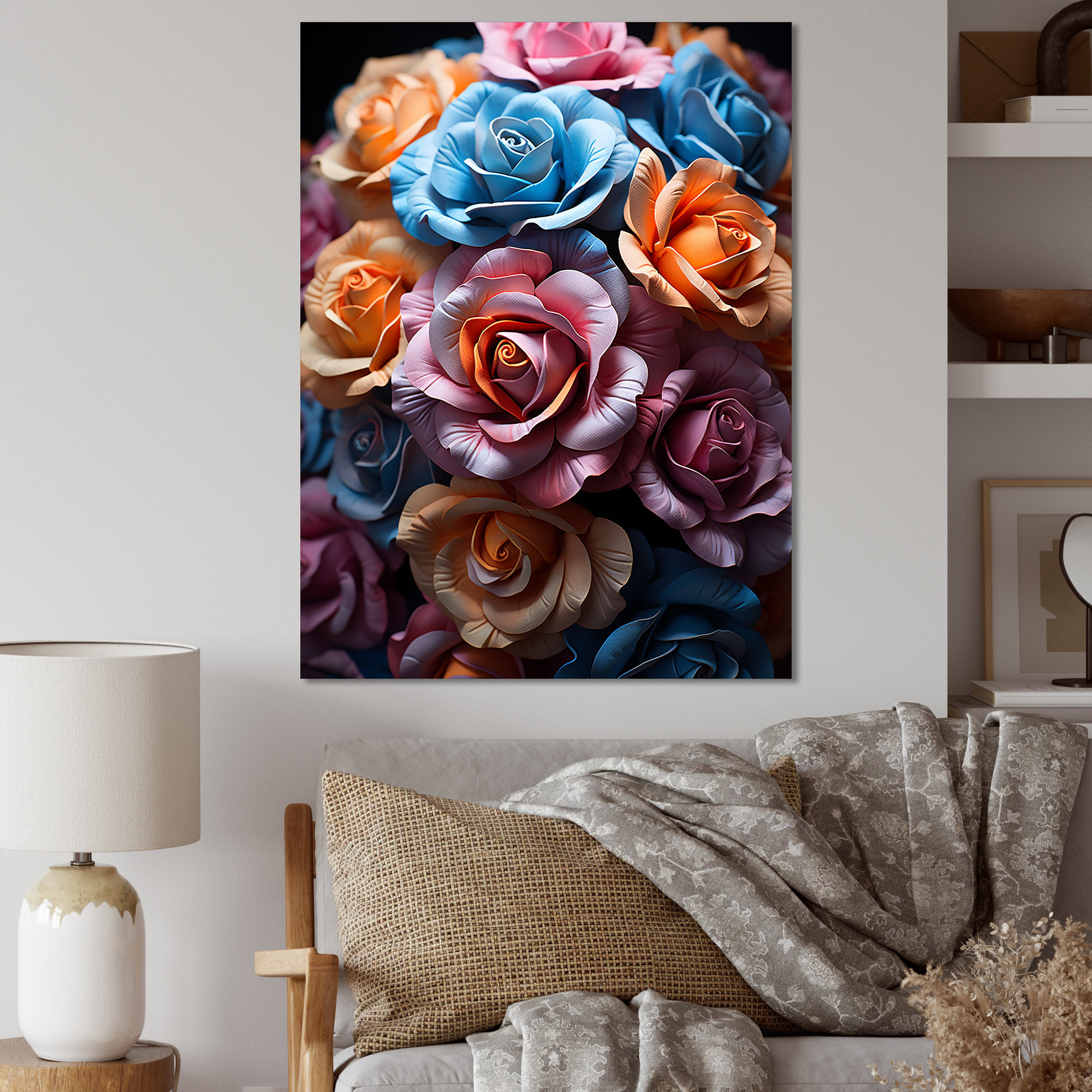 House of Hampton® Abstract Roses Exploded Beauty On Canvas Print | Wayfair