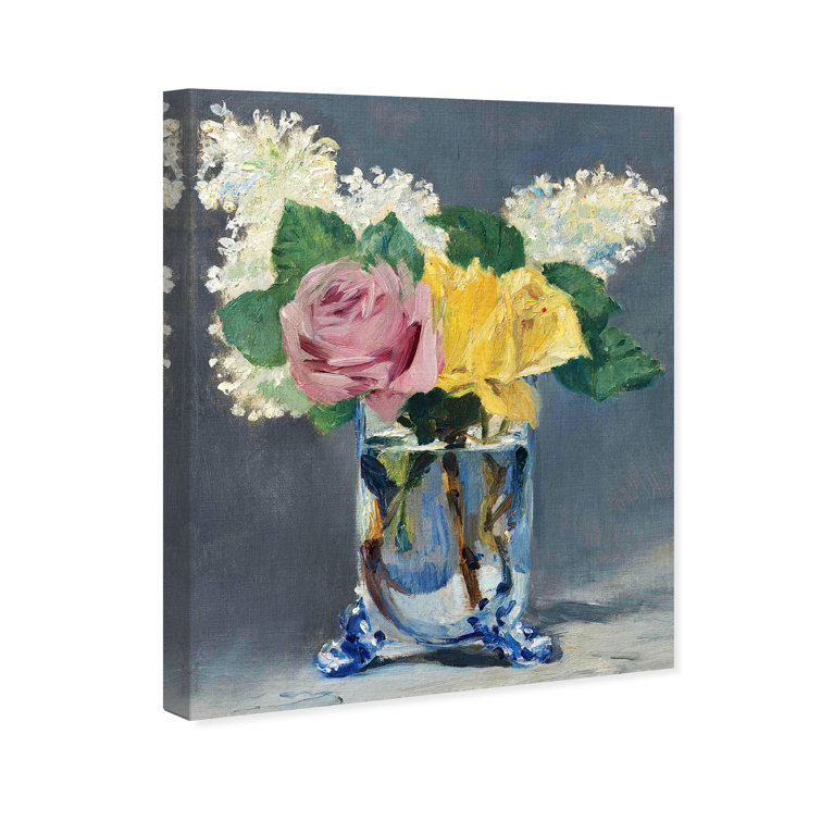 Red Barrel Studio® Edouard Manet - Lilacs And Roses On Canvas by ...
