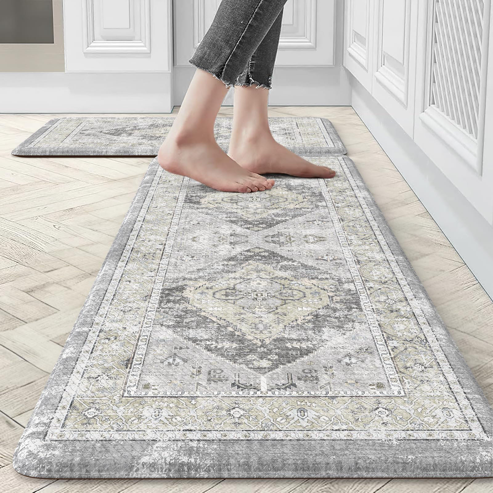 Bungalow Rose Ergonomic Comfort Memory Foam Kitchen Mat | Wayfair