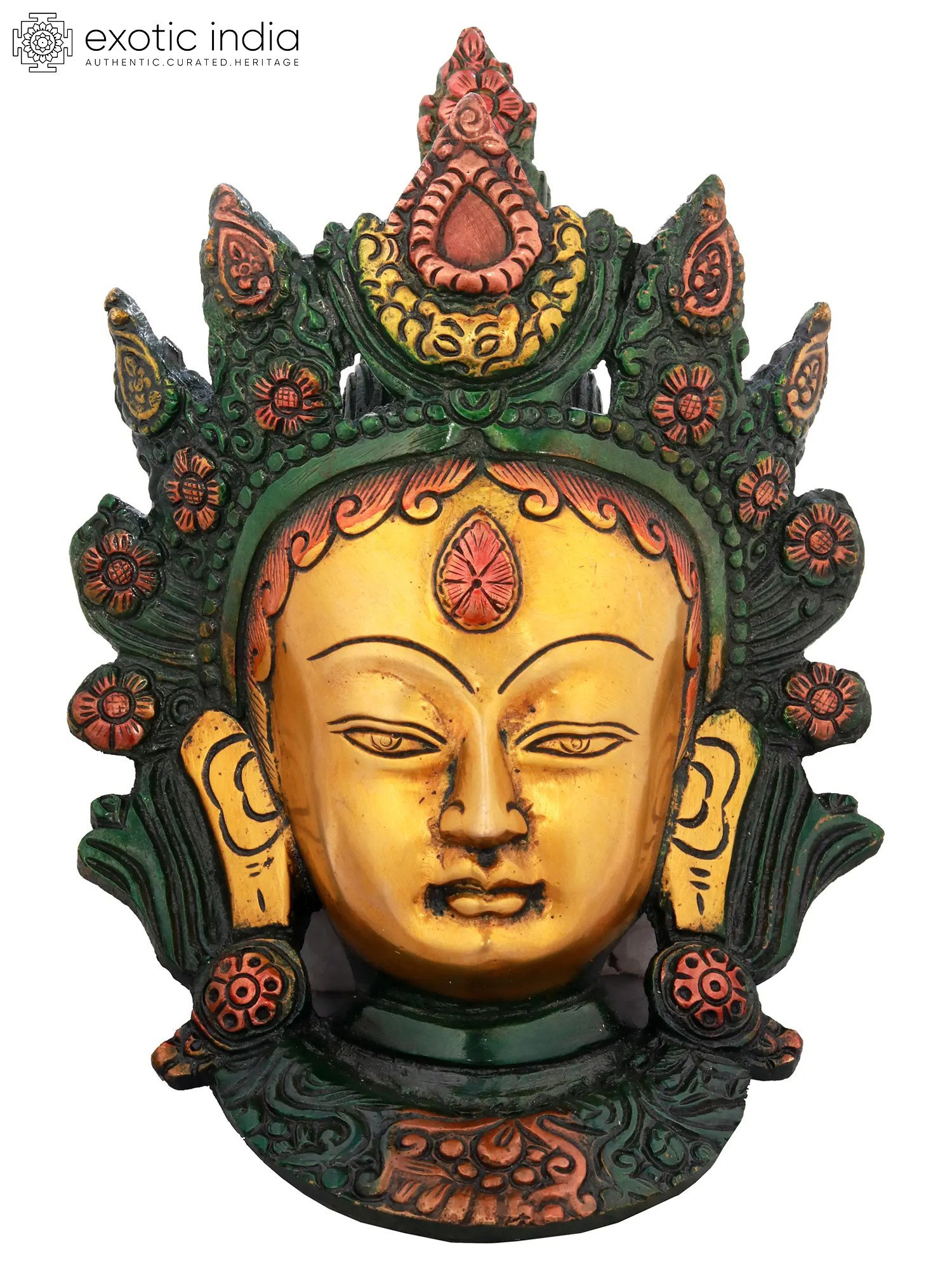 Exotic India Goddess Tara Wall Hanging Mask (Tibetan Buddhist Deity ...