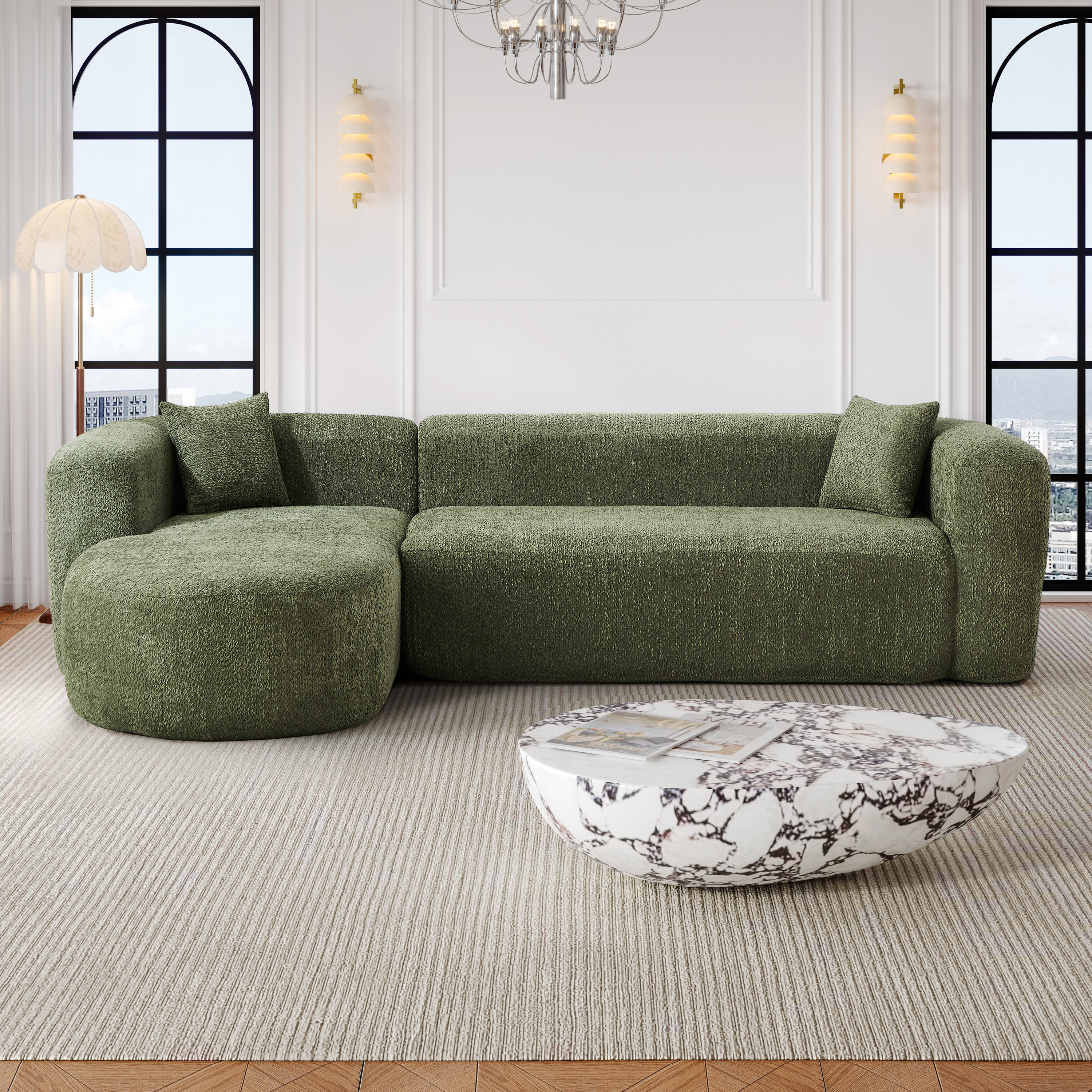 Latitude Run® Modern Modular Sectional Sofa With Seamless Curved ...