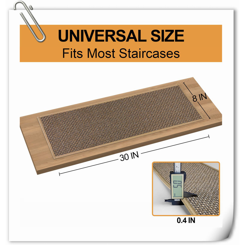 Latitude Run® Stair Treads Carpet 15 Pcs For Wooden Steps With Non Slip ...
