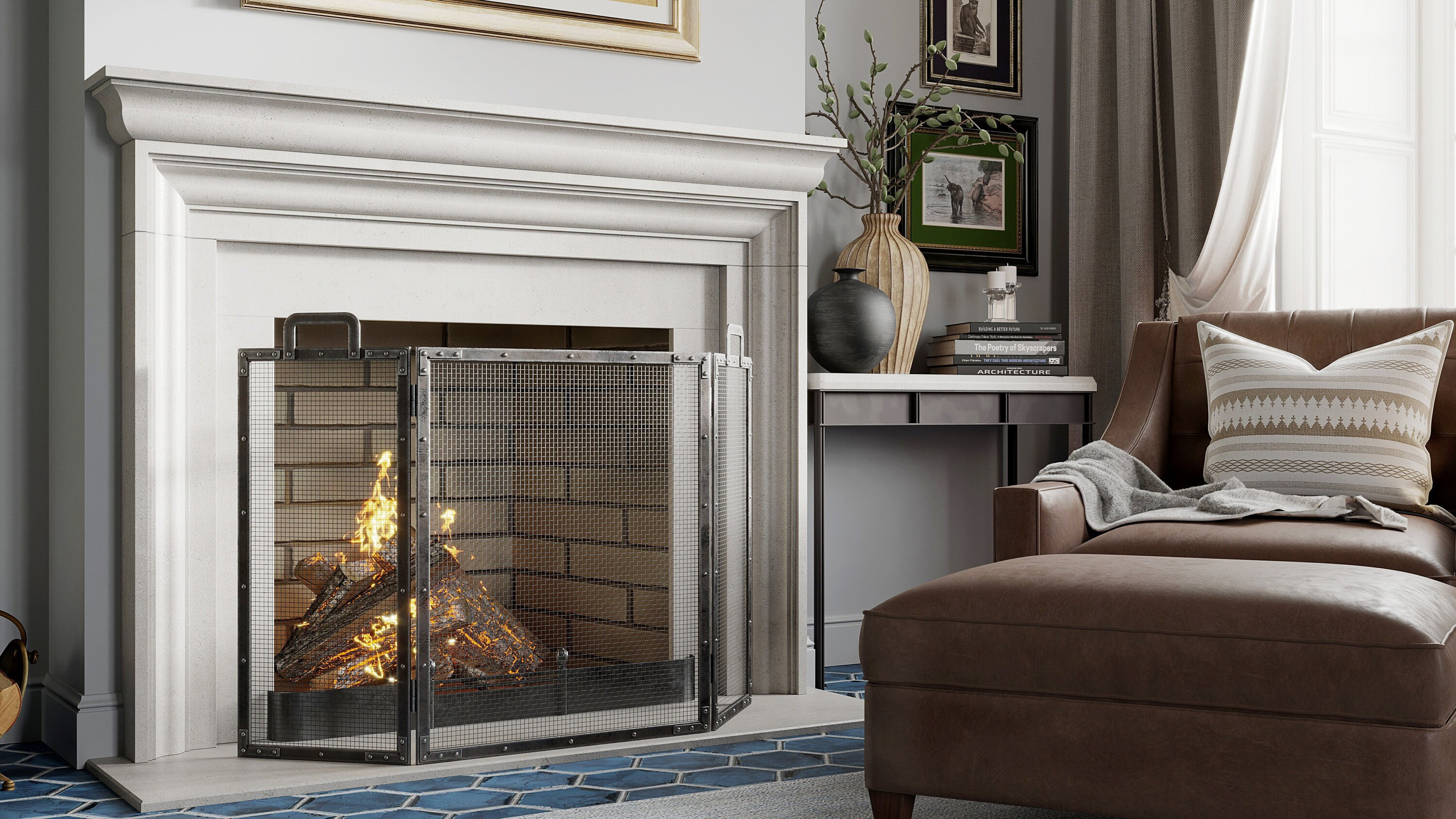 Artisan Kraft Hand Carved Cast Stone Fireplace Mantel - Wayfair Canada