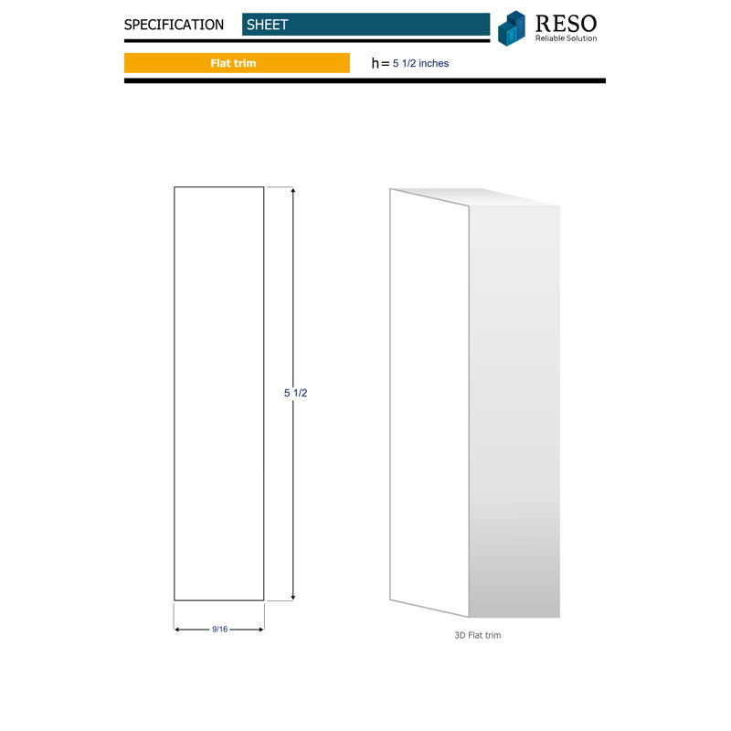 RESO Gauss 5 1/2"H x 96"W x 2/3"D Casing Baseboard FJ Pine Primed, 10 ...
