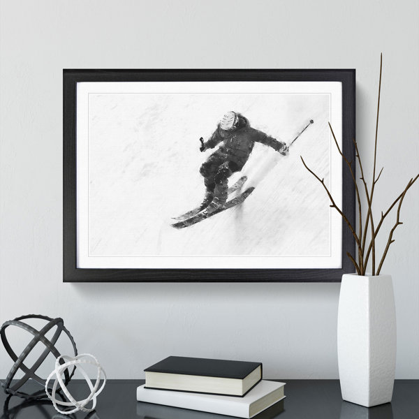 East Urban Home Skiing Vol.2 - Picture Frame Graphic Art | Wayfair.co.uk