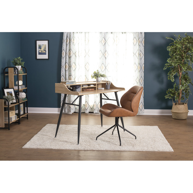 George Oliver Haddan Metal Base Writing Desk & Reviews | Wayfair