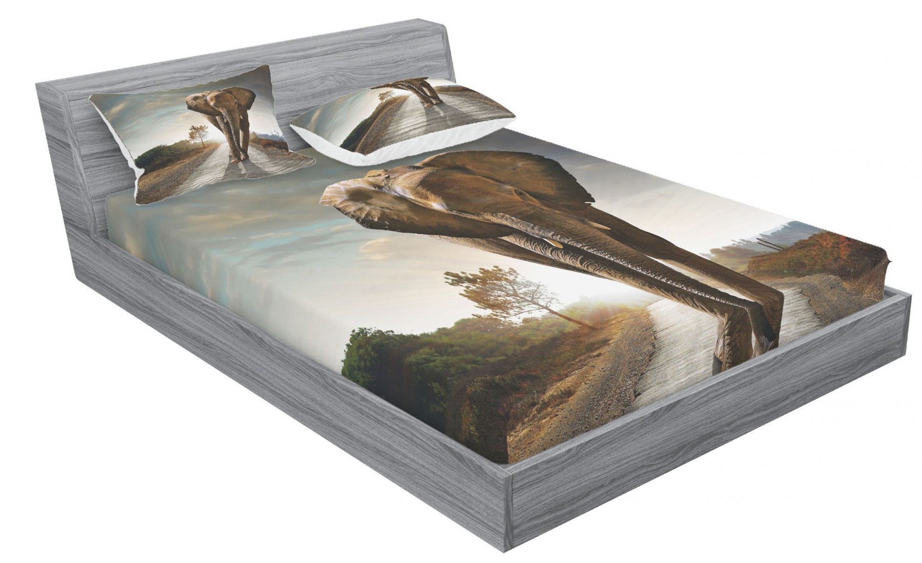 Ambesonne Microfiber Elephant Sheet Set | Wayfair