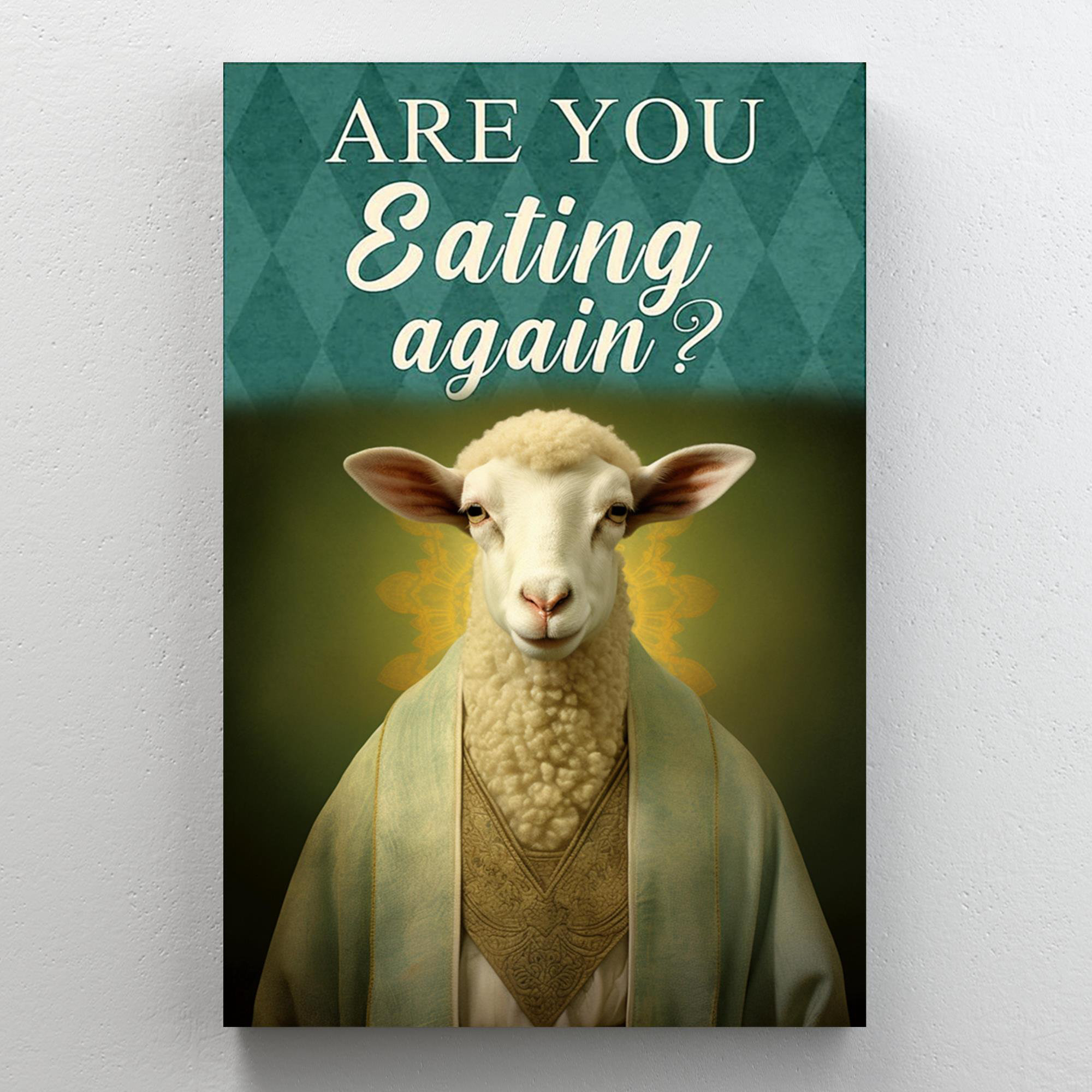 Trinx Latamara Sheep Are You Eating Again 1 On Canvas Graphic Art | Wayfair
