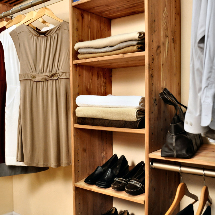 Cedar Green 96'' Solid Wood Closet System & Reviews | Wayfair