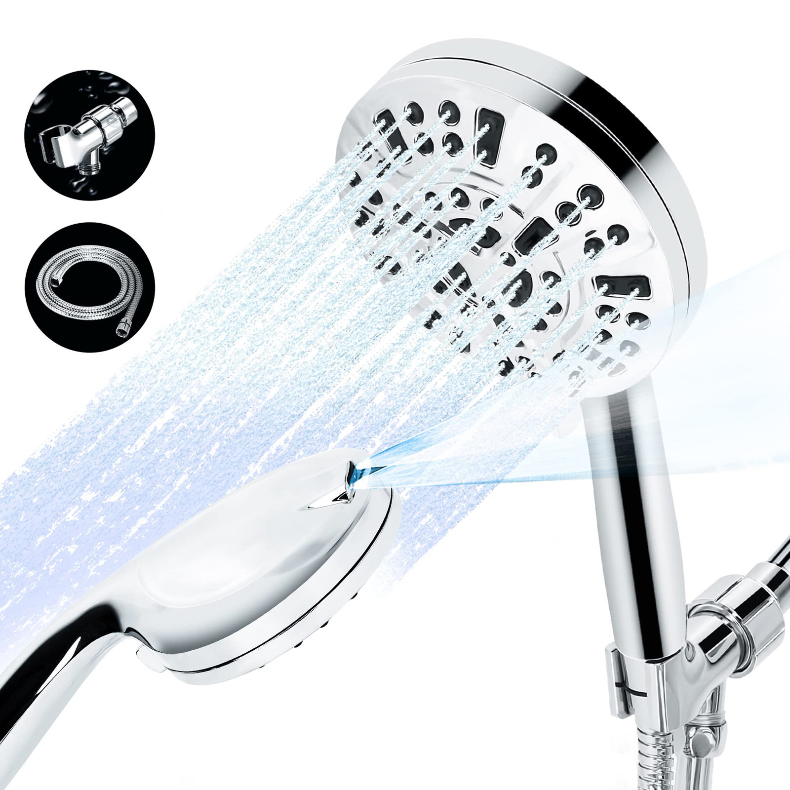 LUXESIT 10-Modes Flood Handheld Shower Head - Wayfair Canada