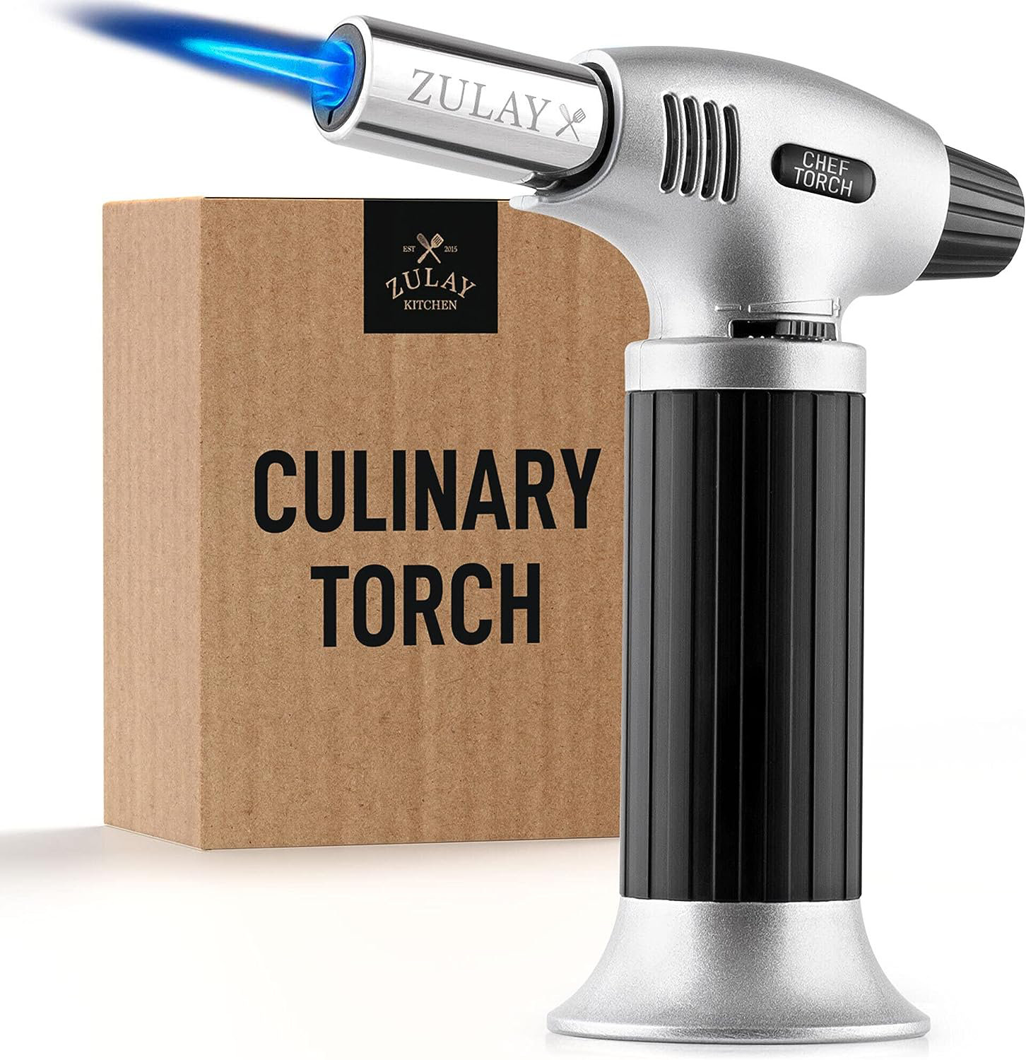 Zulay Kitchen Butane Torch Lighter - Refillable Kitchen Torch Lighters ...