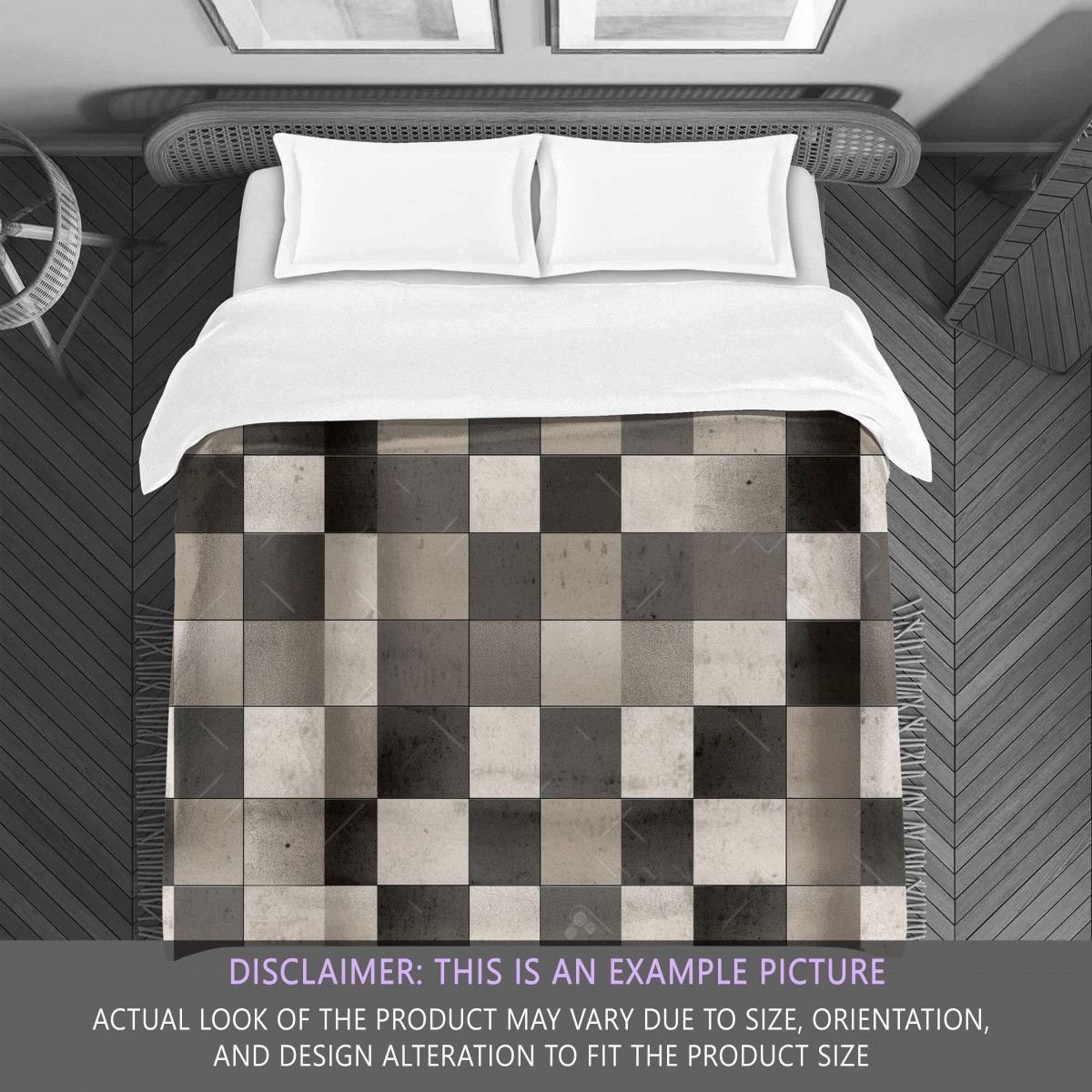 VisionDecor Concrete Checker Comforter | Wayfair