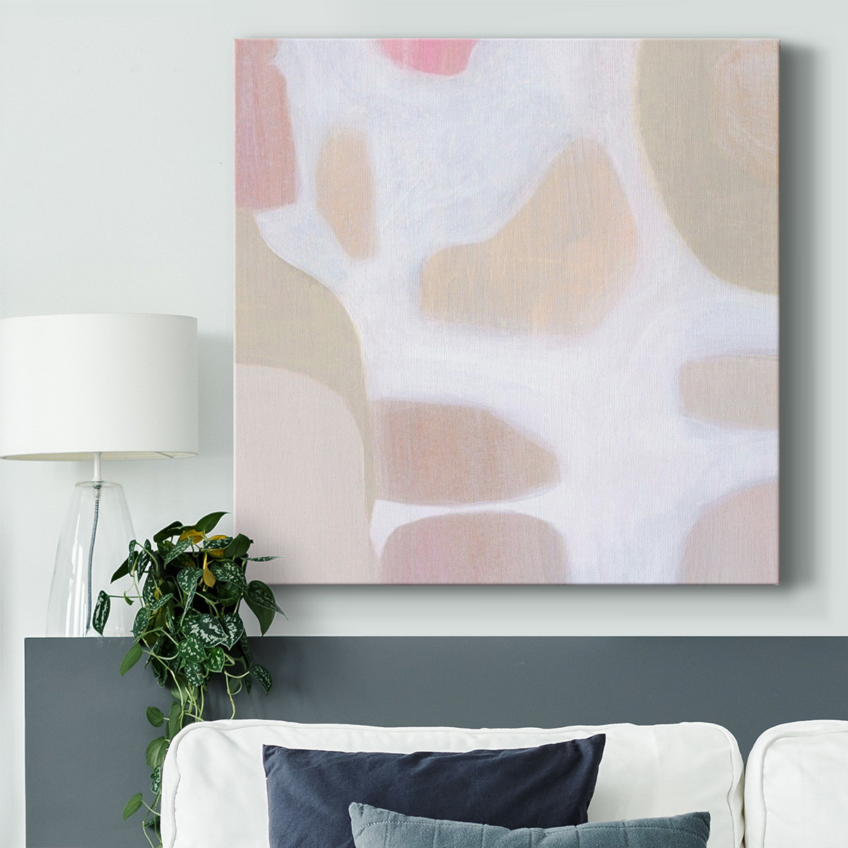 Wrought Studio™ Blush Rock IV-Gallery Wrapped Canvas | Wayfair