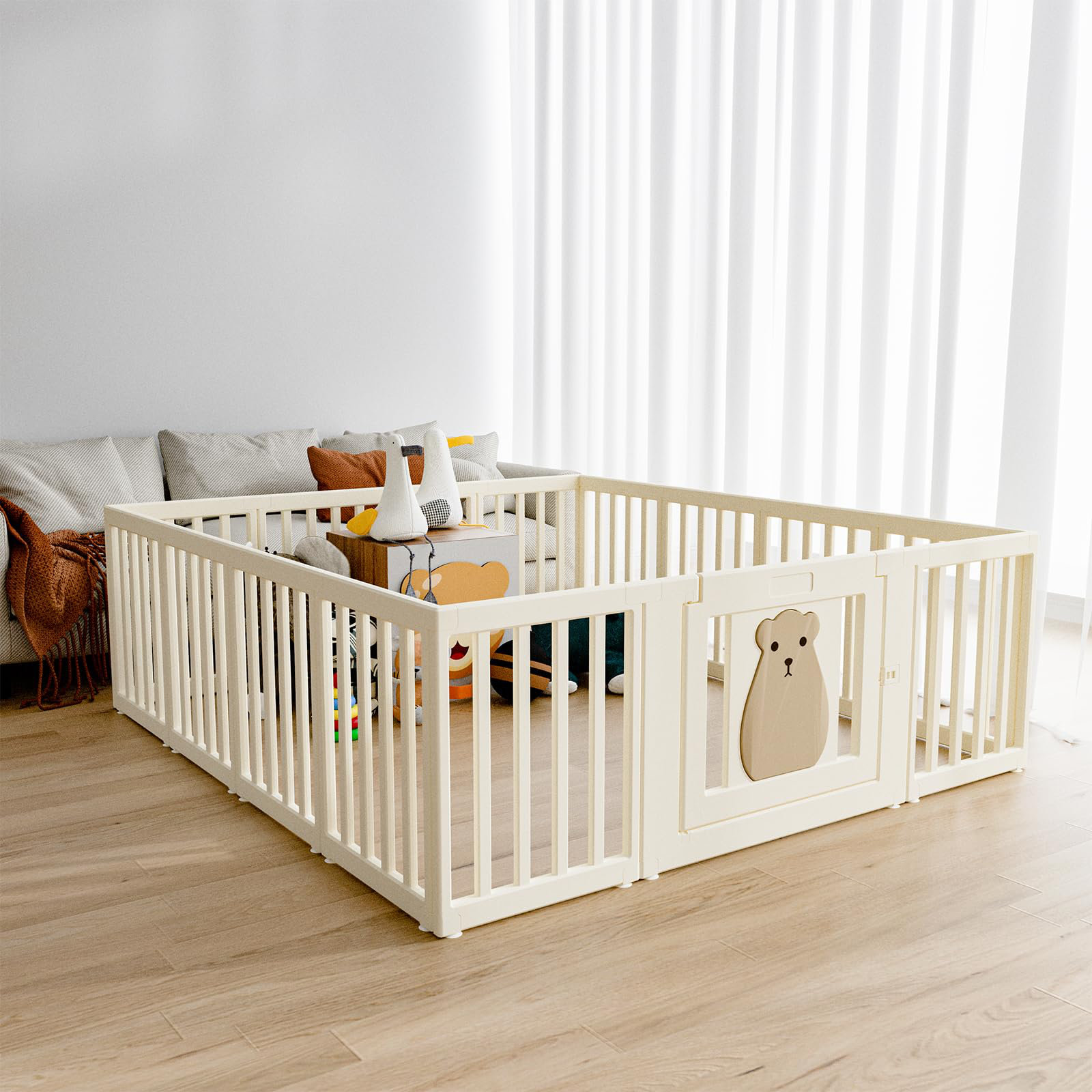 Banasuper Baby Playpen 79" x71" 14 Panels Large Baby Playard Kids ...