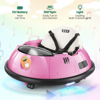 Himimi 12 Volt Baby Bumper Car Battery Powered Ride-on Toy with Remote ...