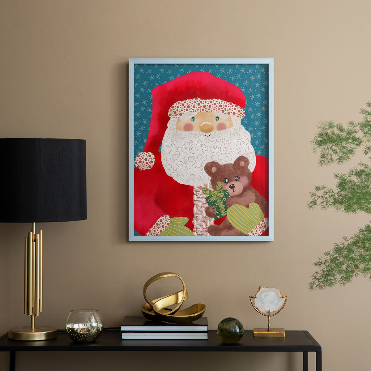 The Holiday Aisle® Santa Pack II Framed Print - Solid Wood | Wayfair
