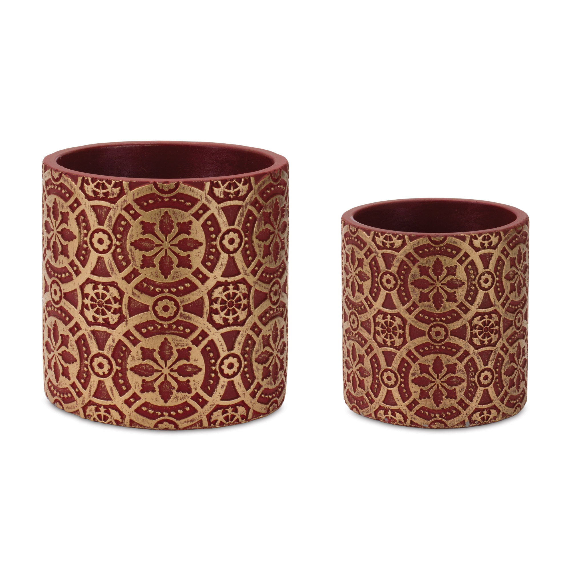 Bungalow Rose Elleona 2 - Piece Cement Pot Planter Set | Wayfair