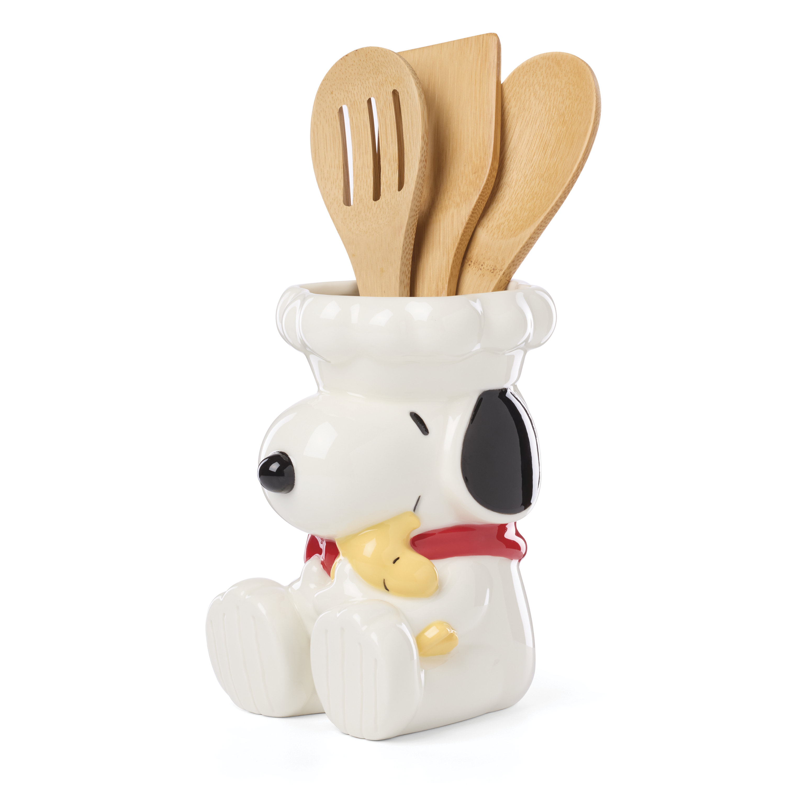 Lenox Chef Snoopy Figural Utensil Crock 4-Piece Set | Wayfair