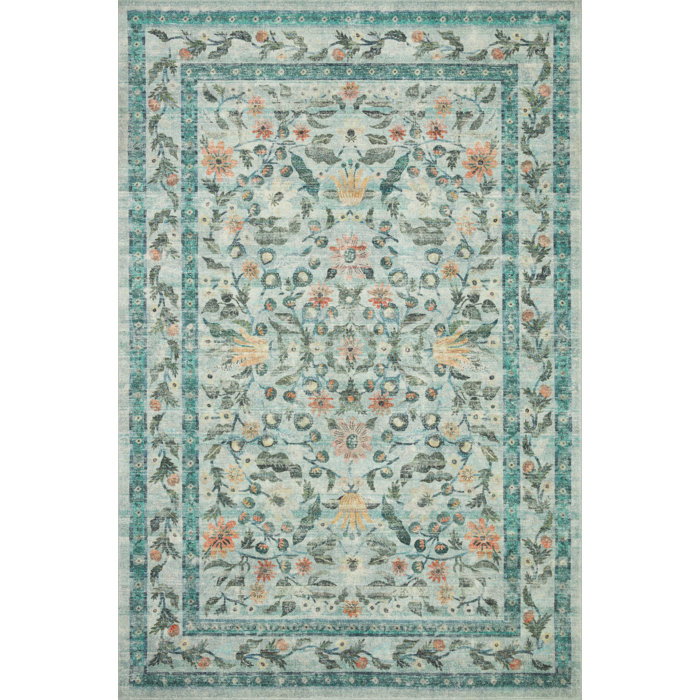 Rifle Paper Co. x Loloi Courtyard Sage Area Rug feat. CloudPile ...