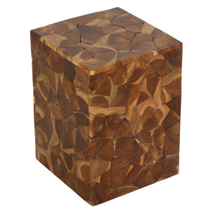 Millwood Pines Emily-Jane Solid Wood Block End Table | Wayfair