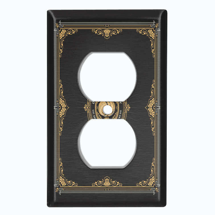 WorldAcc Patterned 2 - Gang Duplex Outlet Standard Wall Plate | Wayfair