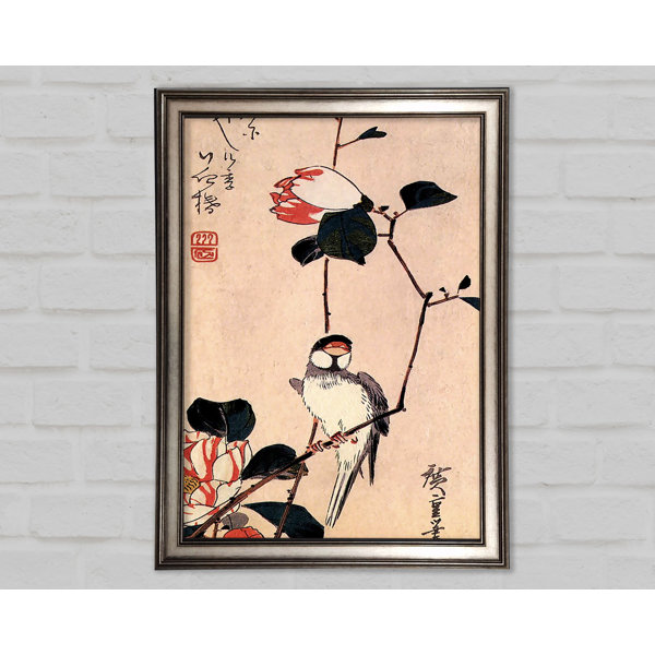 Happy Larry Hiroshige Java Sparrow on a Magnolia Branch - Single ...