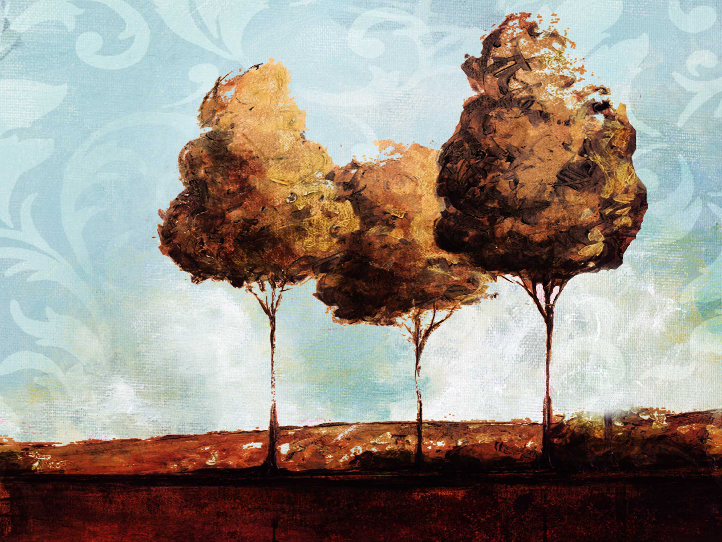 Wildon Home® Simple Spa Trees 2 - Wrapped Canvas Print | Wayfair