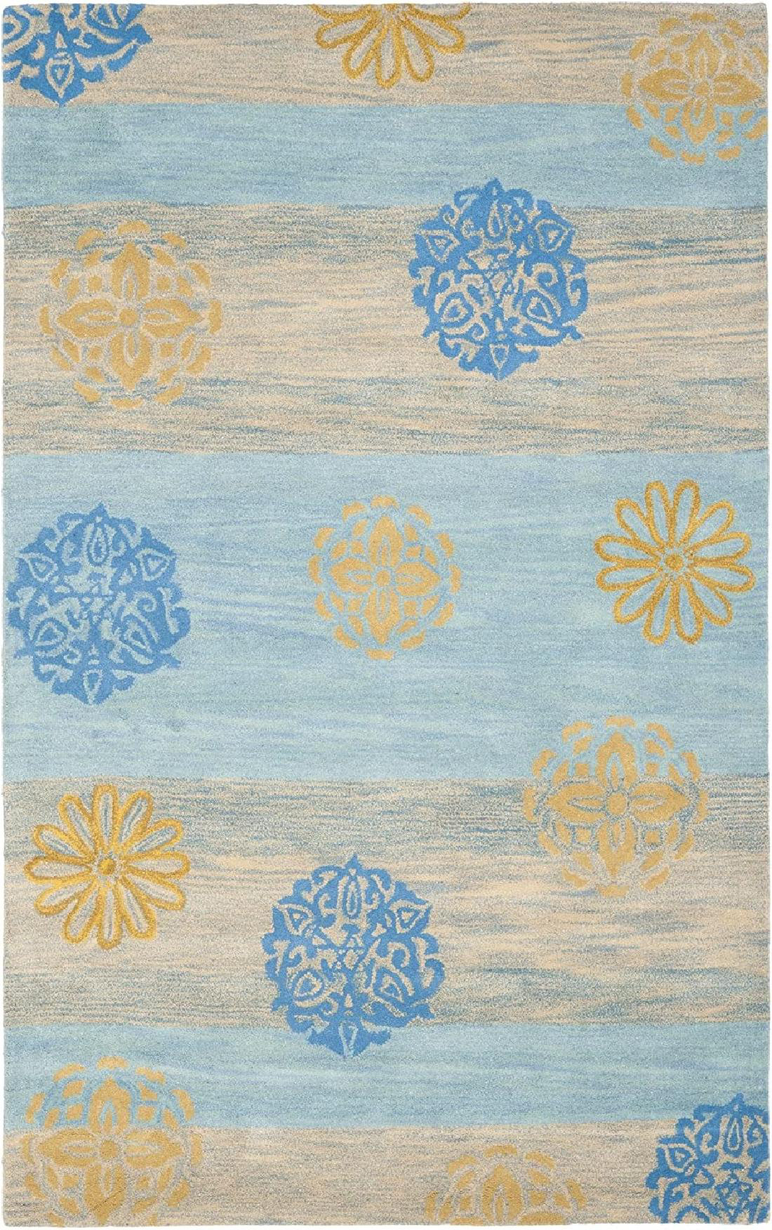 Bungalow Rose Abstract Hand Tufted Wool Indoor / Outdoor Area Rug in ...