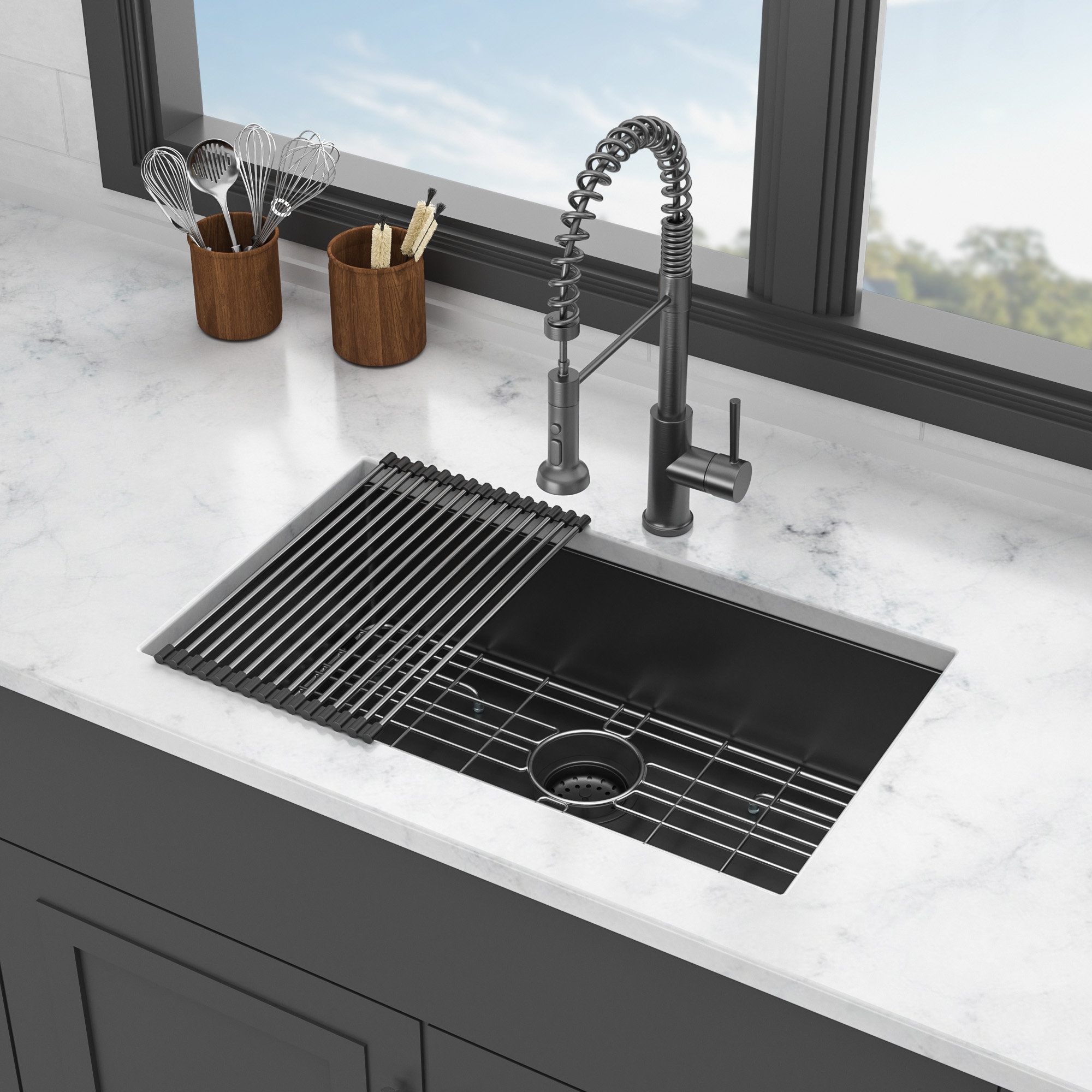 INLE Deep Basin Undermount Kitchen Sink - Professional Stainless Steel ...