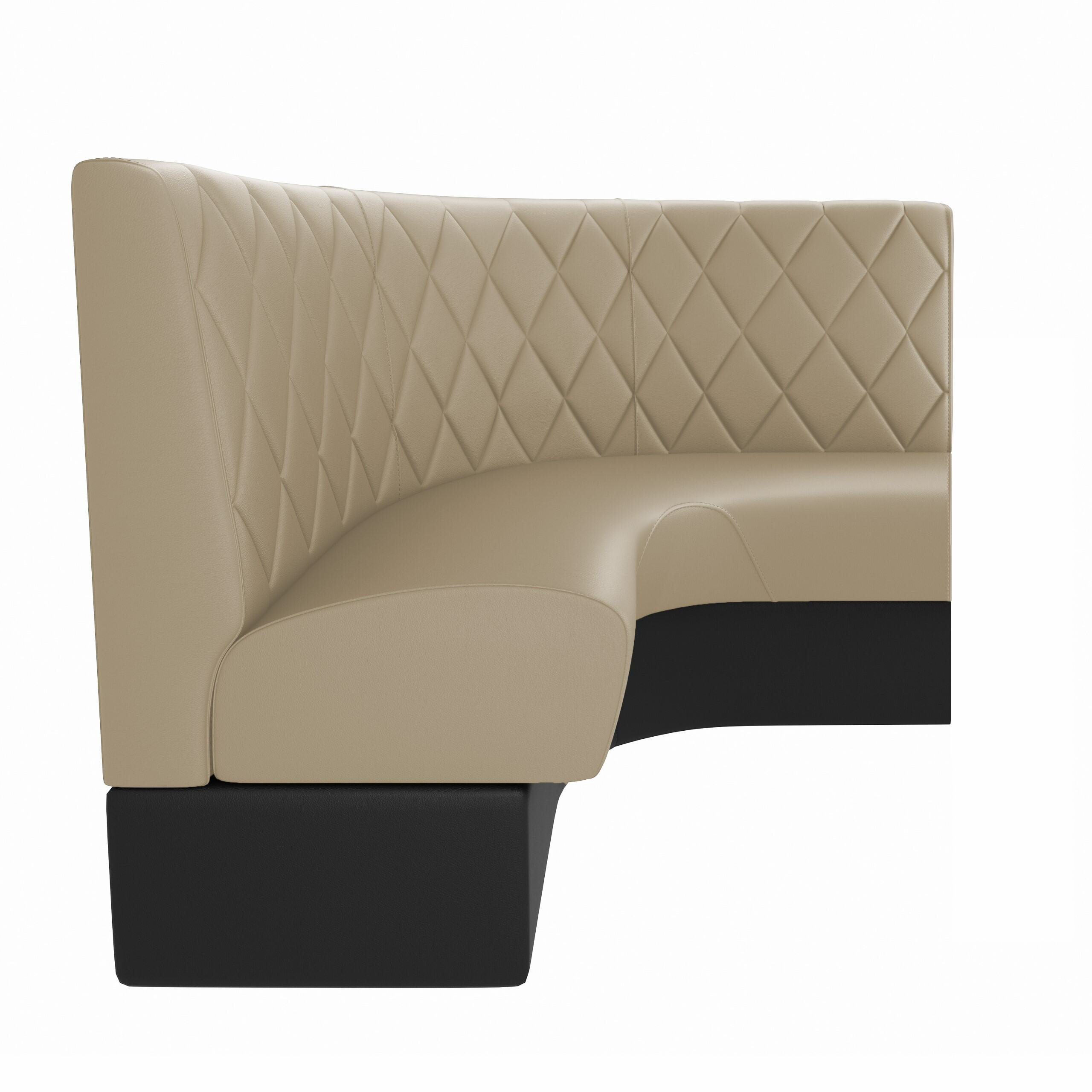 QA Group Curved Corner Booth - Stitched Diamond Tufting | Wayfair