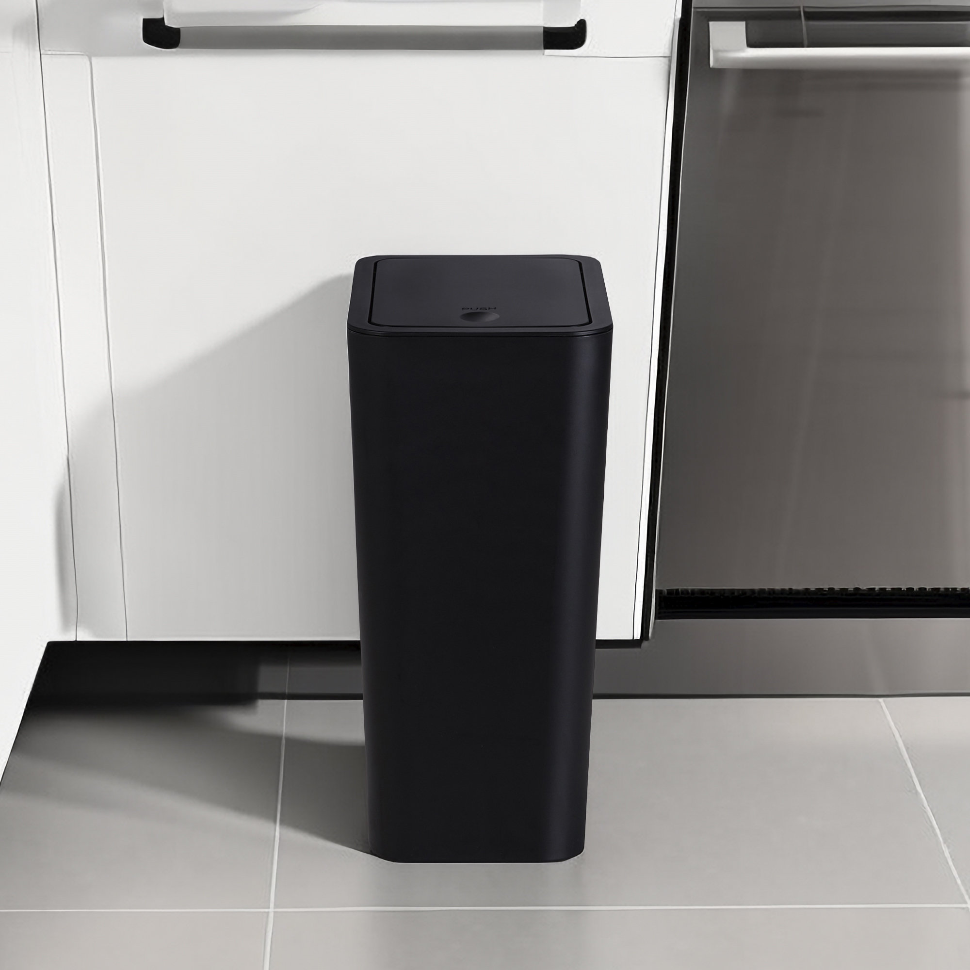 HUFTGOLD 2.6 Gallons Plastic Touch Top Trash Can（Set of 2） & Reviews ...