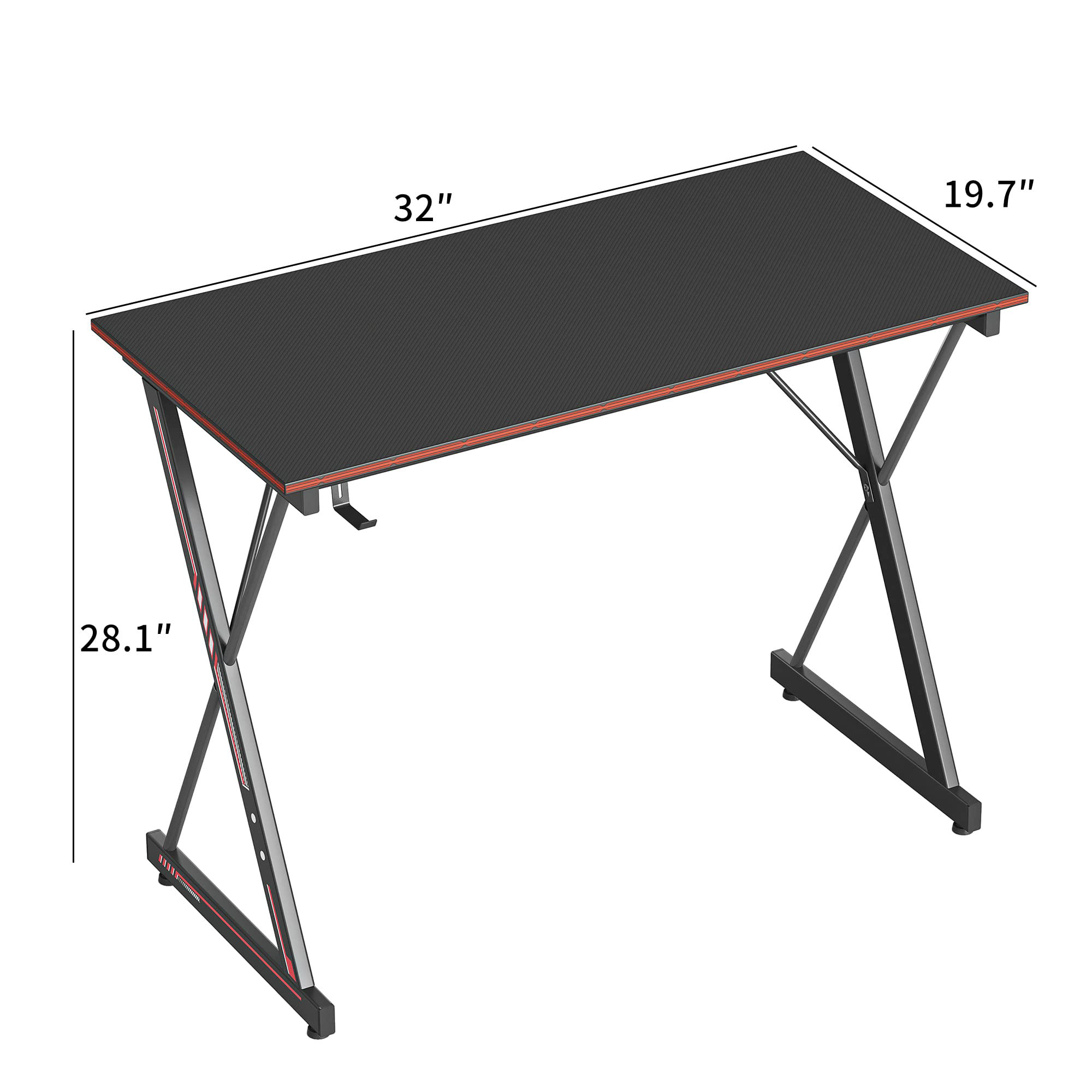 Inbox Zero Desk 32 Inch PC Computer Desk, Home Office Desk Table Gamer ...