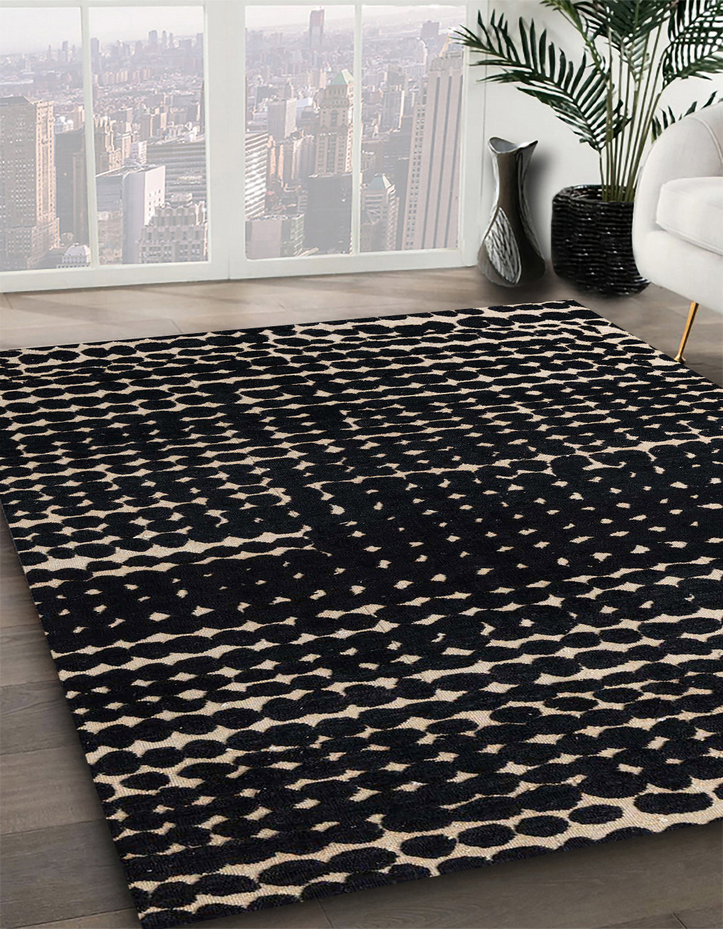 17 Stories Llwyd Area Rug in Gray/Black & Reviews | Wayfair